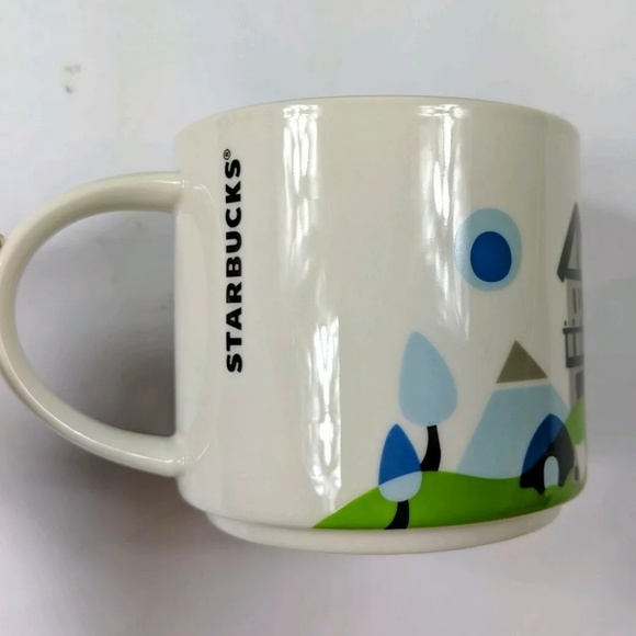Starbucks | Other | Starbucks Aspen Co Coffee Mug Cup White Blue 4 Oz ...